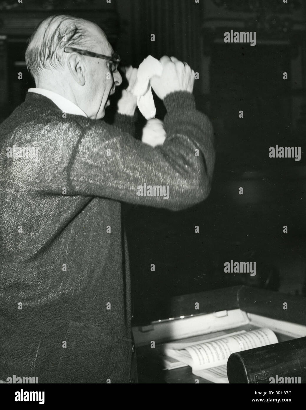 IGOR STRAVINSKY (1882-1971) rehearseshis opera The Rake's Progress at ...