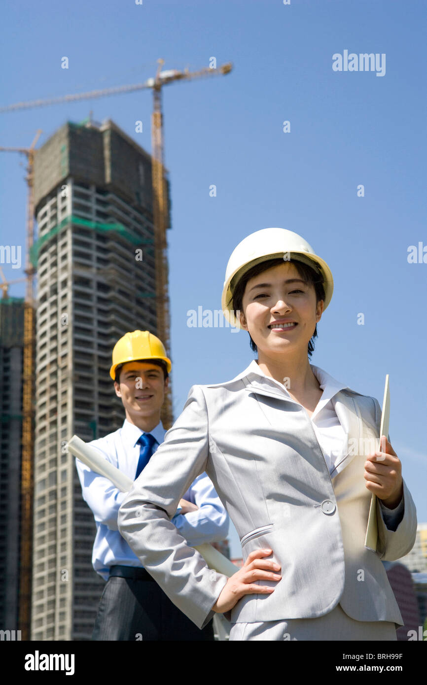Engineers at a construction site Stock Photo - Alamy