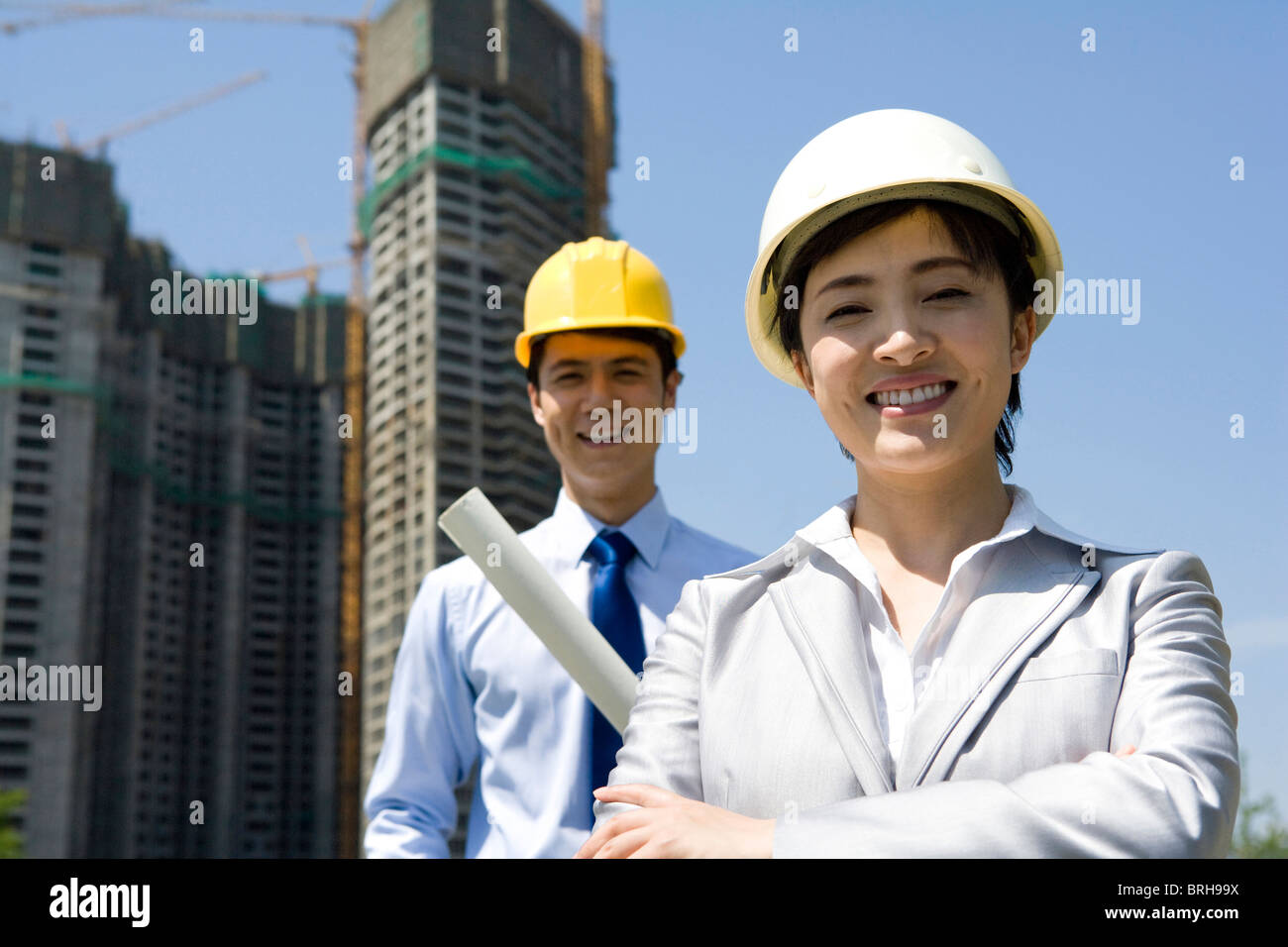Engineers at a construction site Stock Photo - Alamy