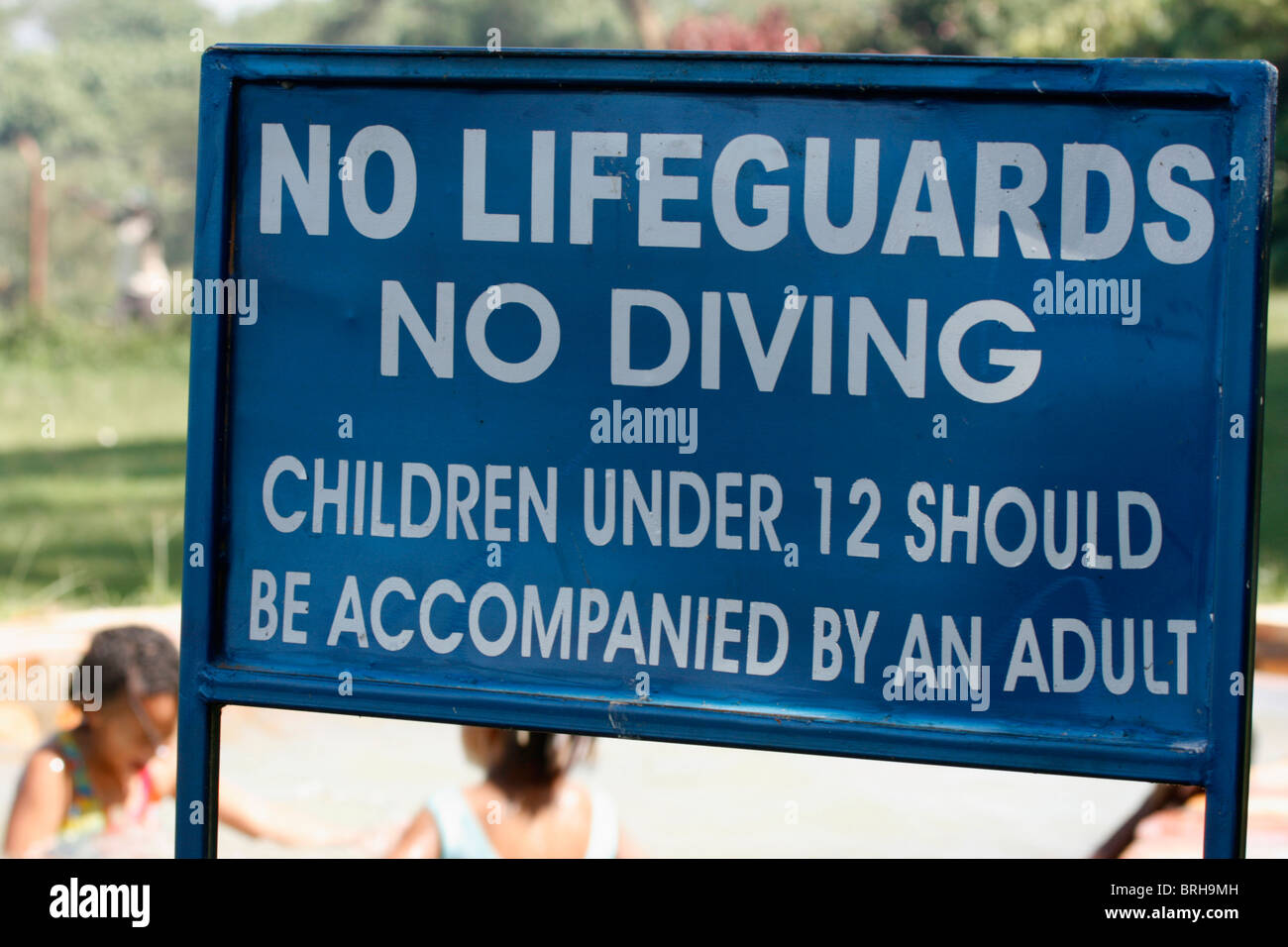 Lifeguards Warning Sign High Resolution Stock Photography and Images ...