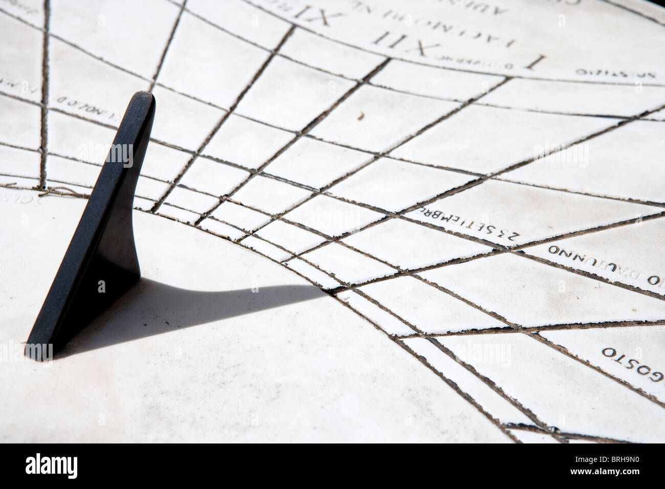 dial sundial sun measure Latin Rome Italy old time Stock Photo - Alamy