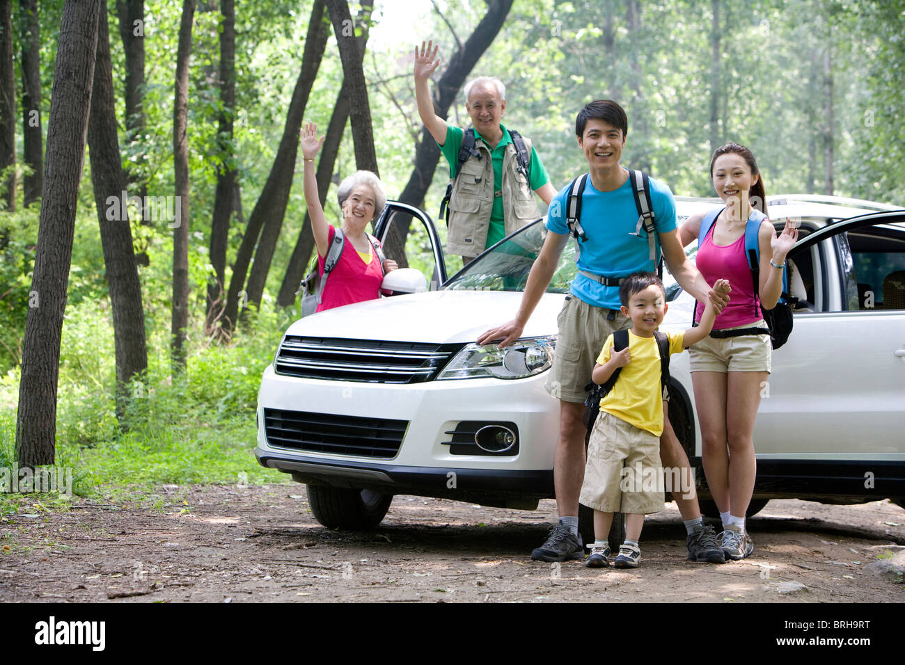 Family on a trip out in the country Stock Photo - Alamy