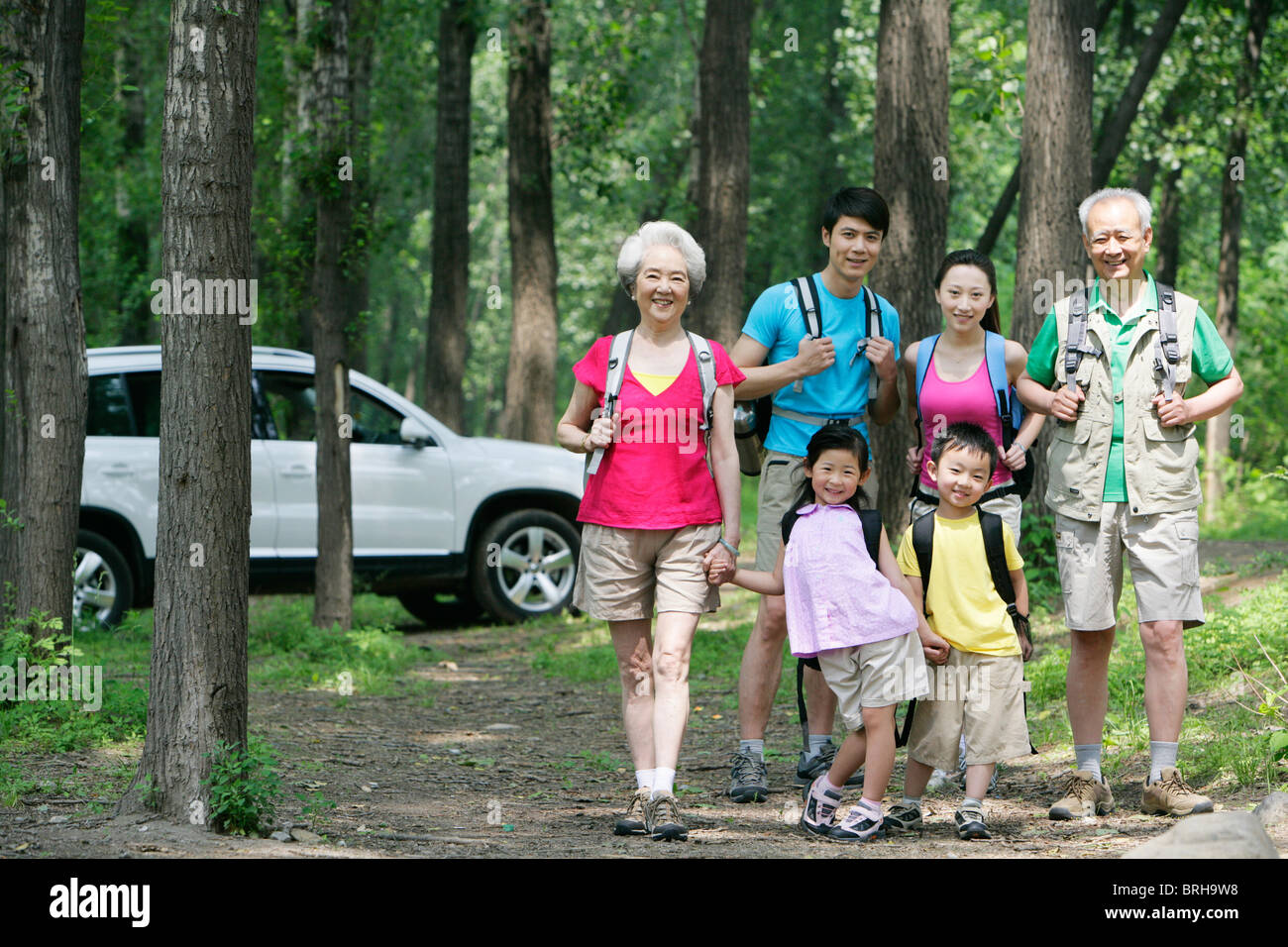 Family on a trip out in the country Stock Photo - Alamy