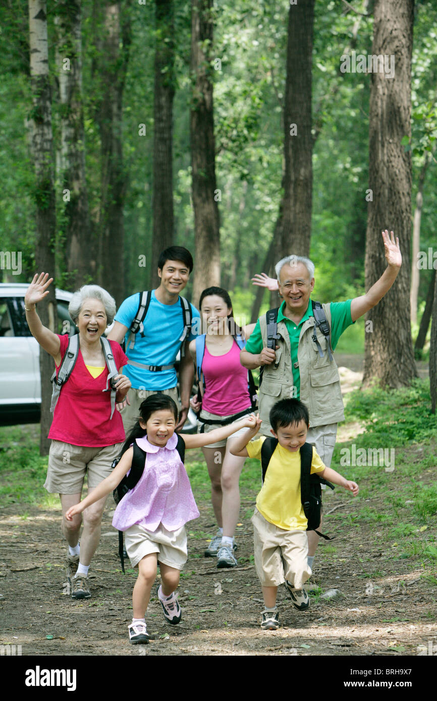 Family on a trip out in the country Stock Photo - Alamy