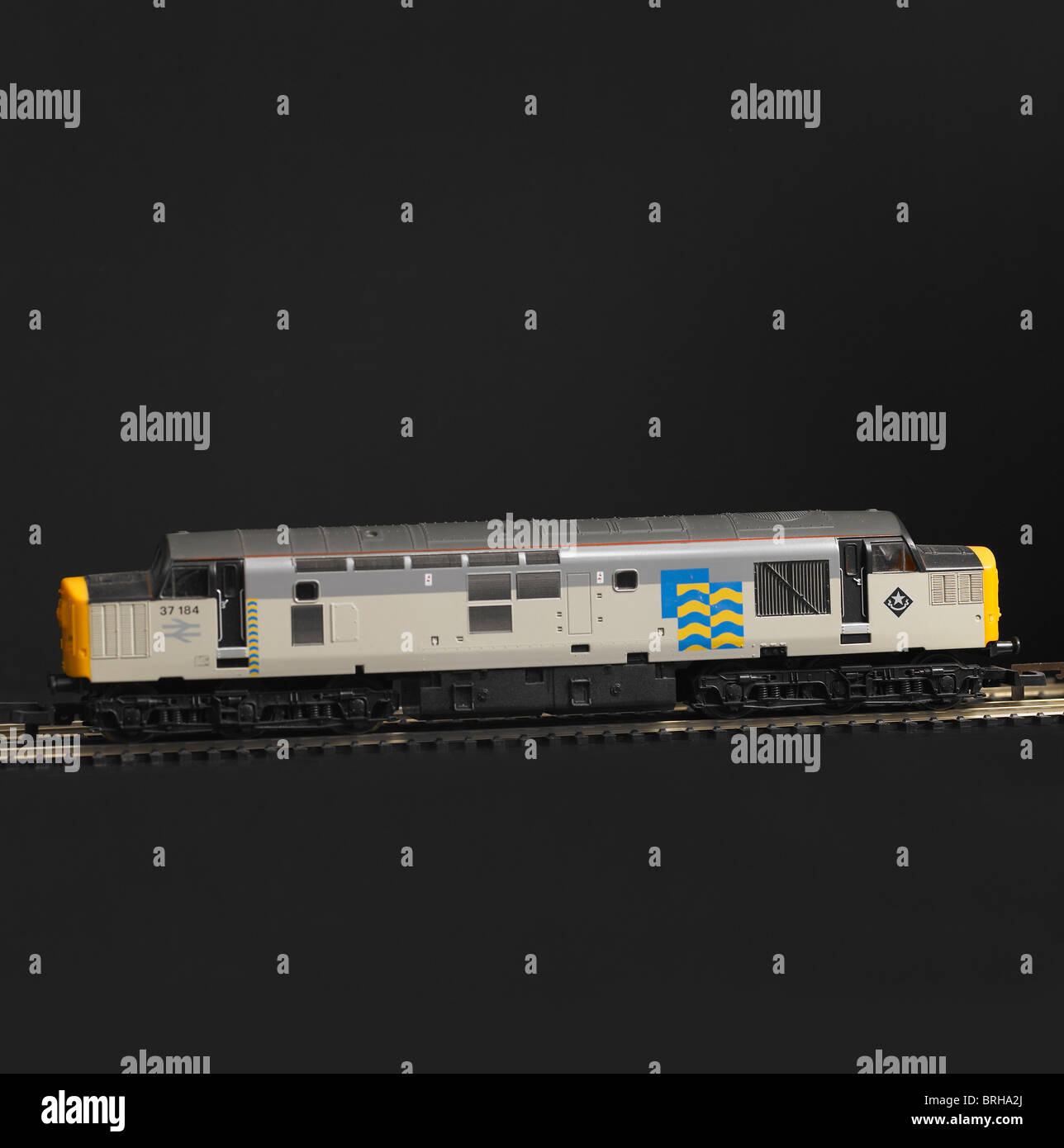 Class 37 Diesel Locomotive, BR Railfreight Grey Stock Photo - Alamy