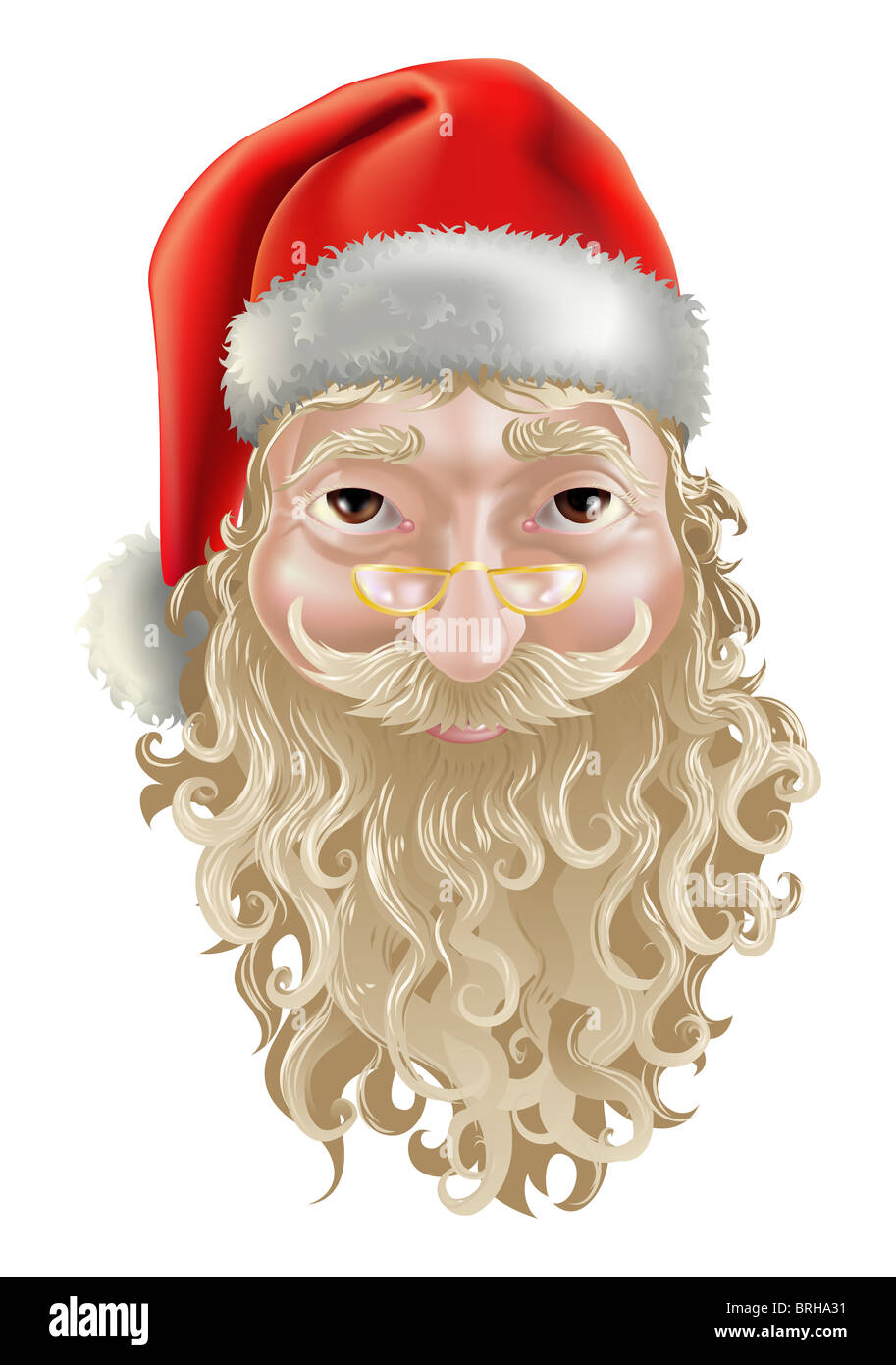 a photo realistic illustration of santa clause face Stock Photo - Alamy