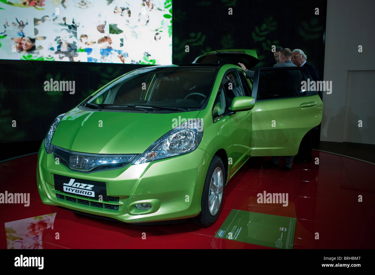 Paris, France, Paris Car Show, room, Electric Hybrid Car, Honda Jazz ...