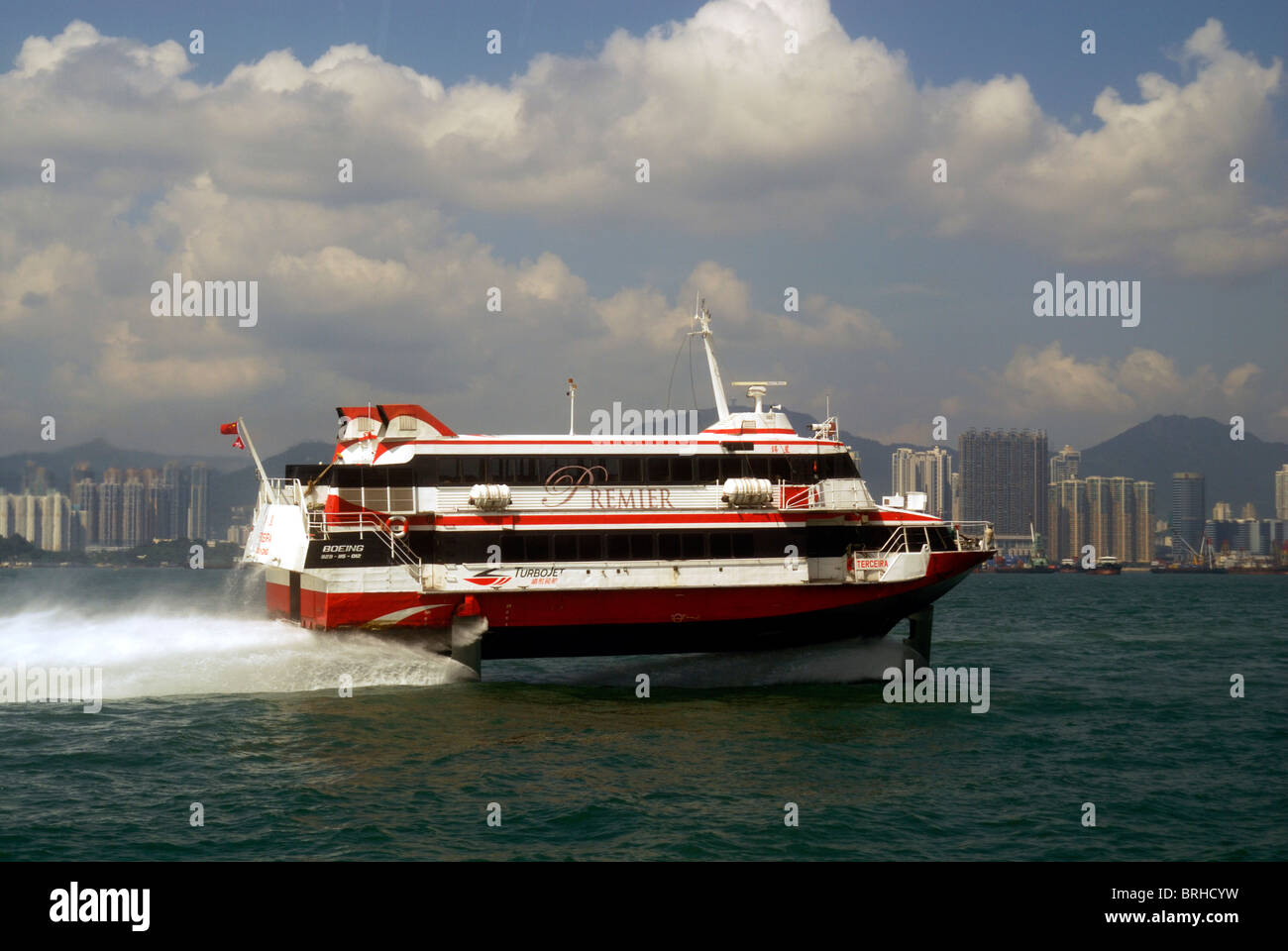 Jetfoil from Hong Kong to Macau, Victoria Harbour Stock Photo - Alamy