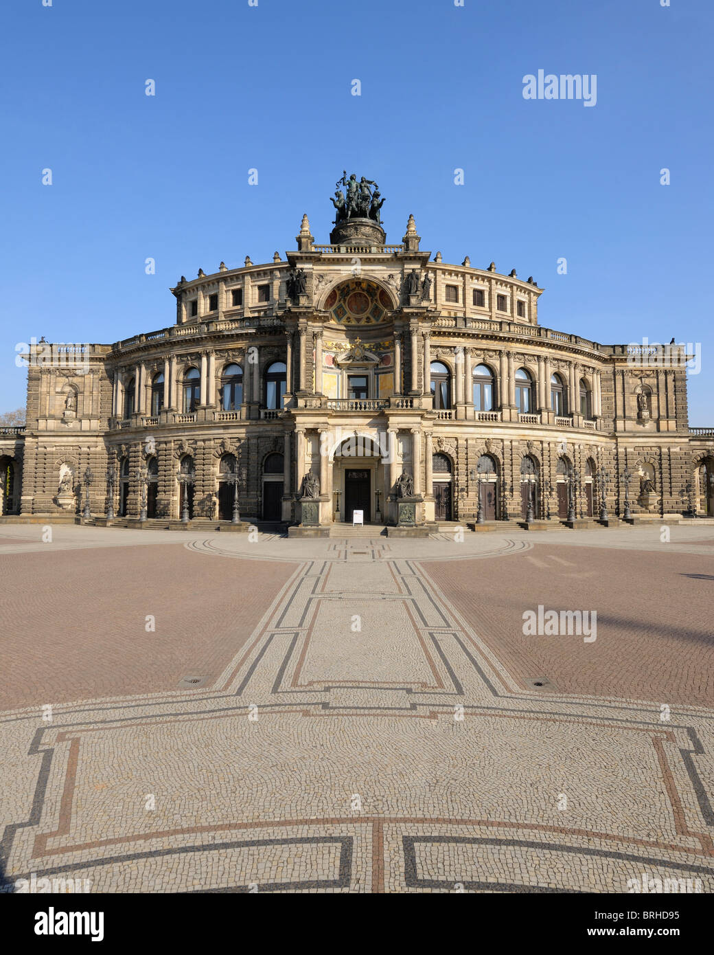 Semper Opera House, Theater Square, Dresden, Saxony, Germany Stock ...