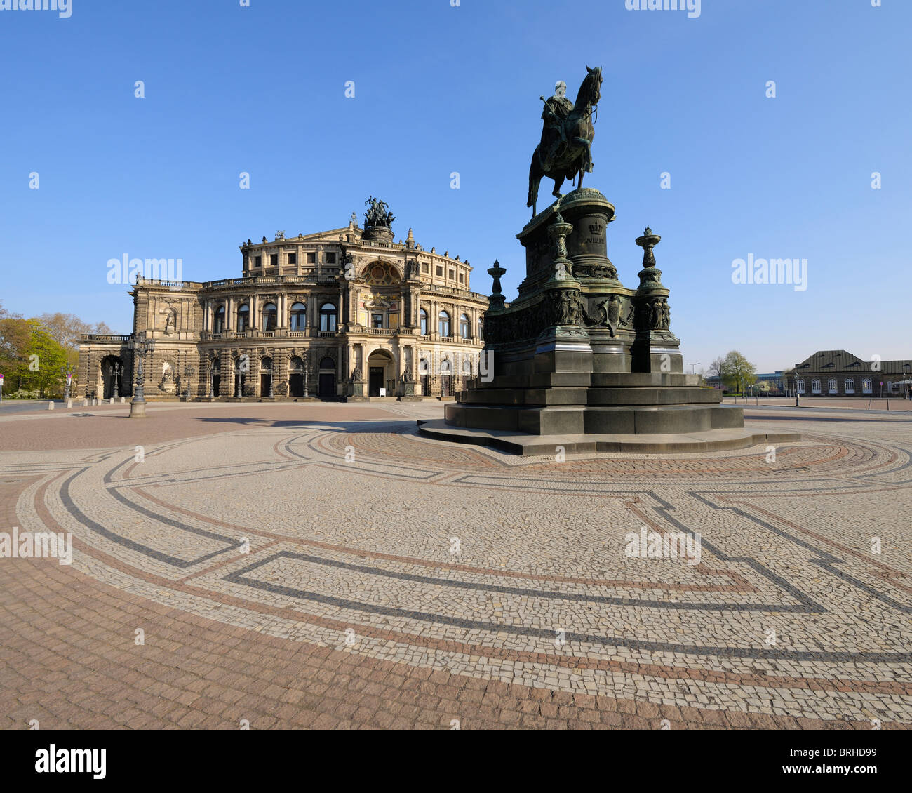 Semper Opera House, Theater Square, Dresden, Saxony, Germany Stock ...