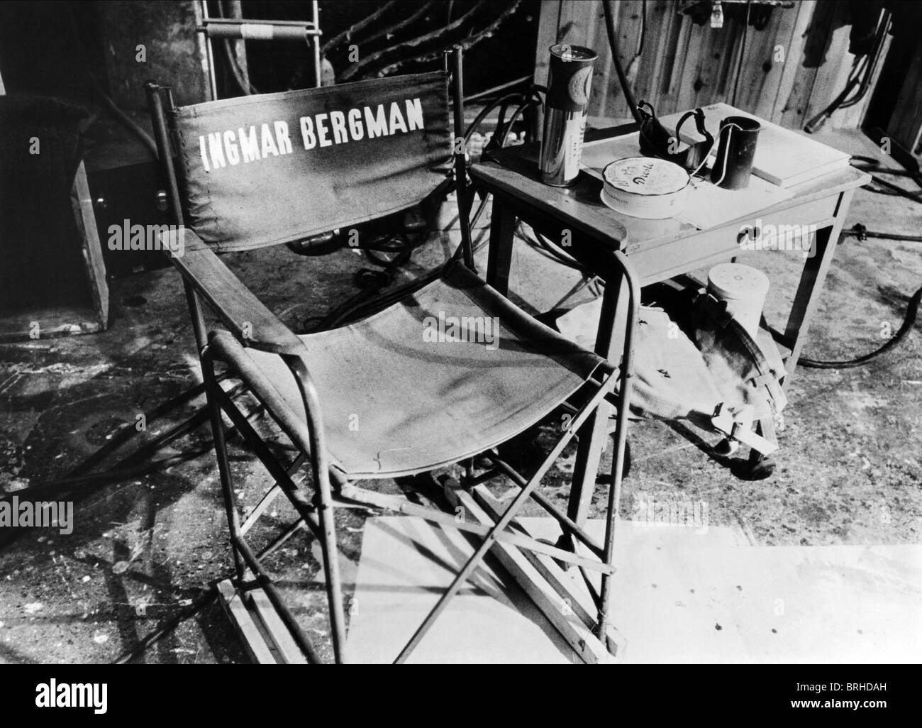 INGMAR BERGMAN'S DIRECTOR'S CHAIR DIRECTOR/ WRITER (1976 Stock Photo ...
