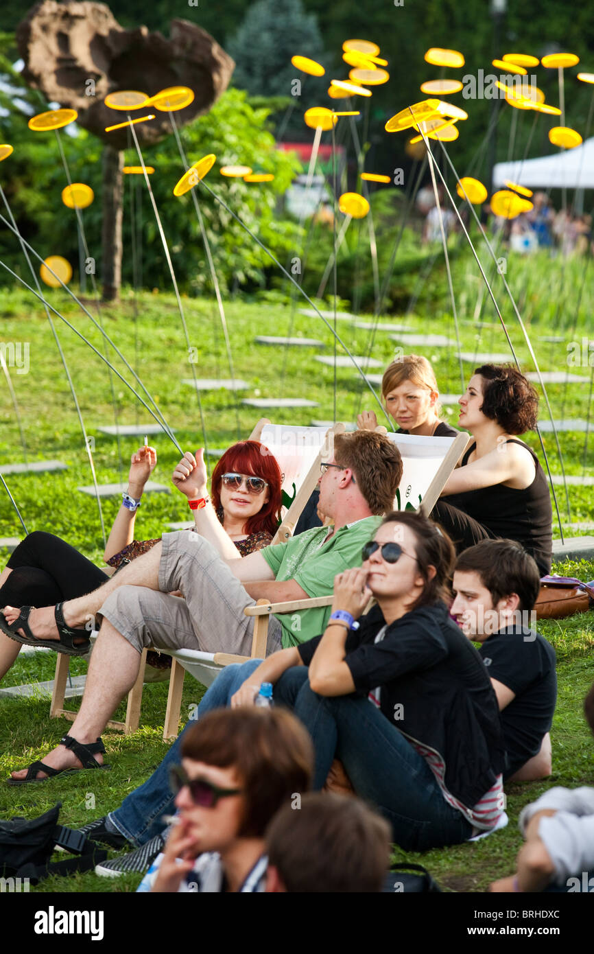 Young people during rock festival, Katowice, Poland Stock Photo - Alamy