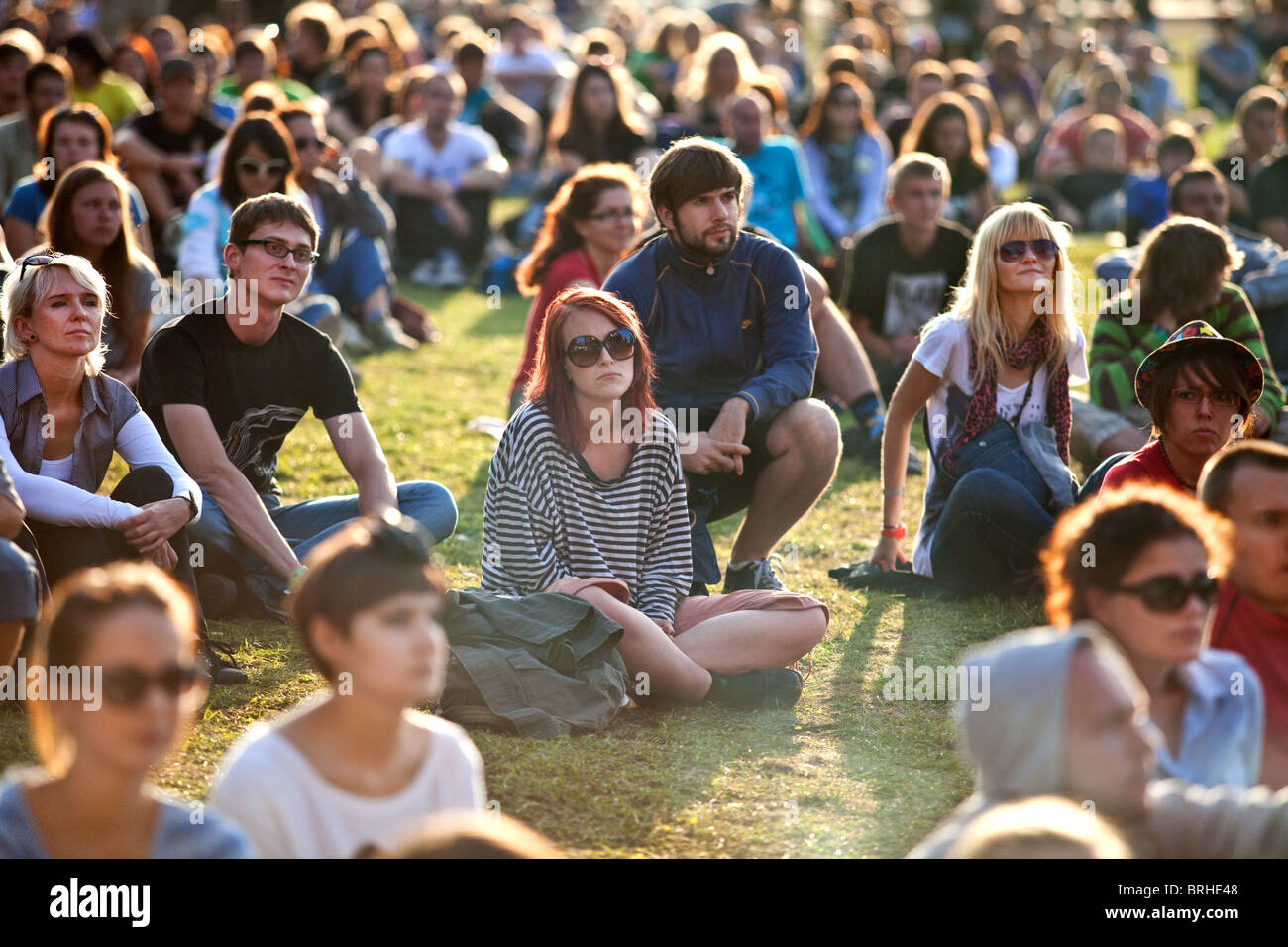 Young people during rock festival, Katowice, Poland Stock Photo - Alamy