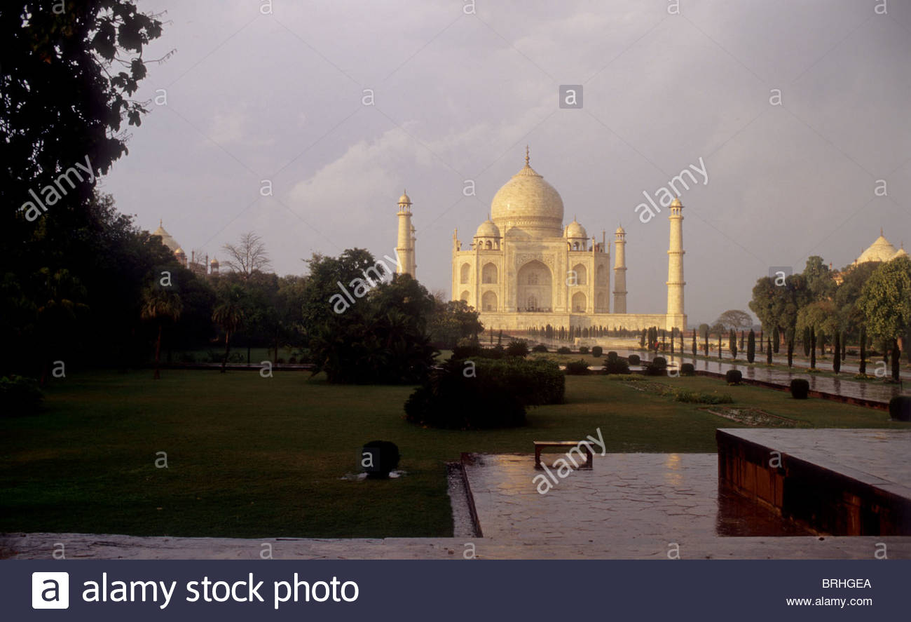The Taj Mahal after a rain shower Stock Photo - Alamy