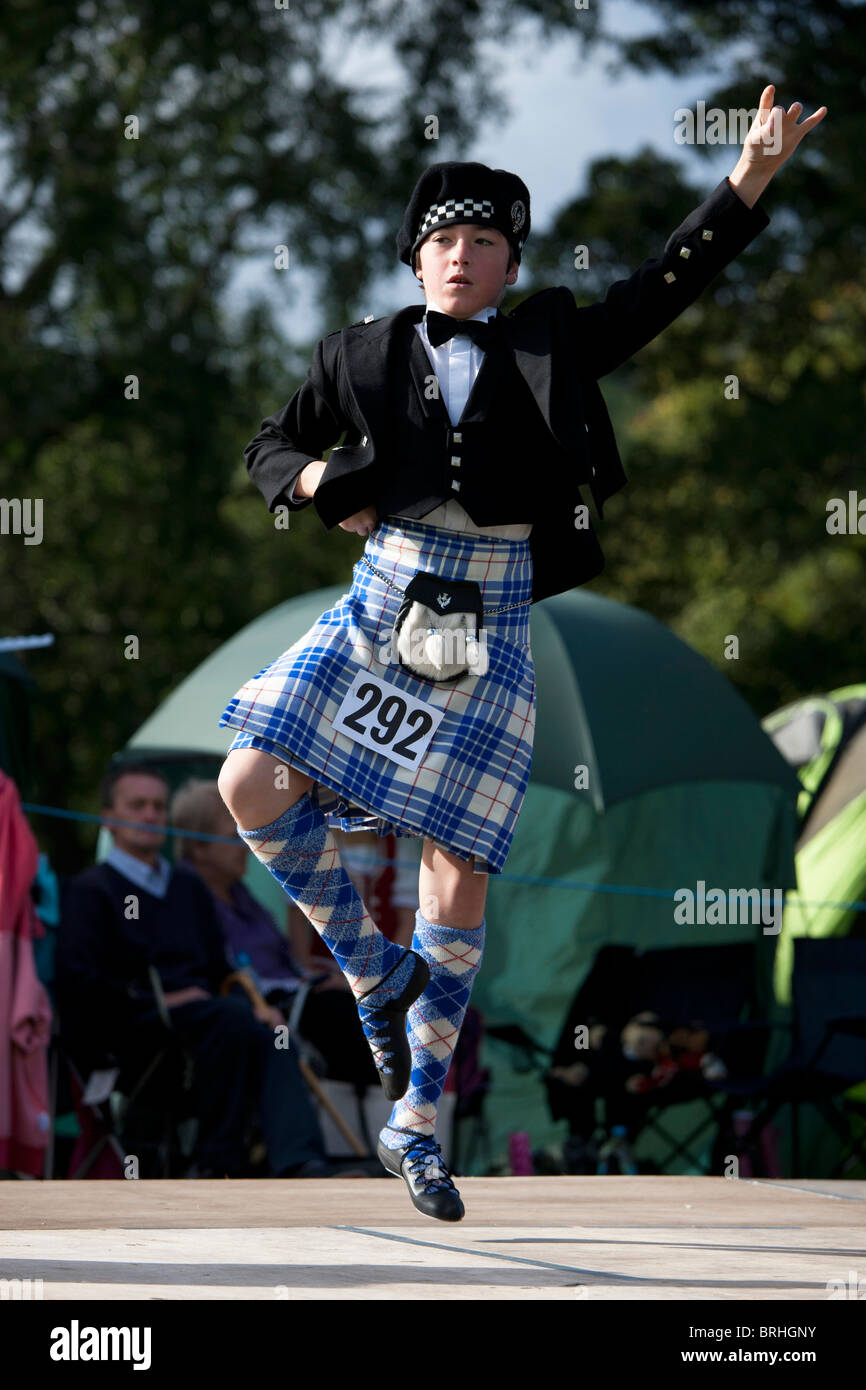 A young gifted highland dancer is performing at the Peebles highland ...