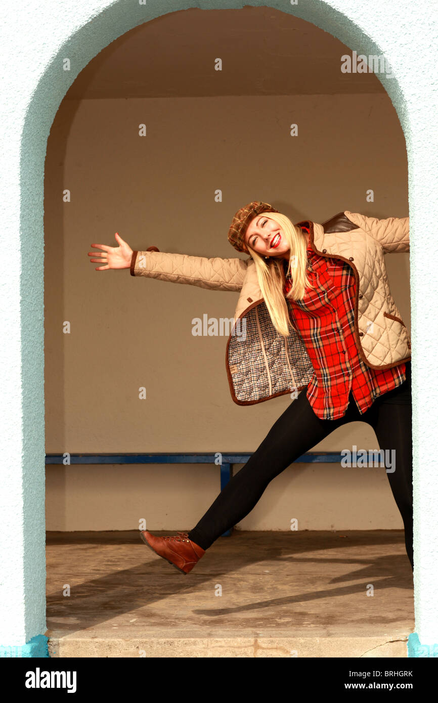 Jumping model hi-res stock photography and images - Alamy