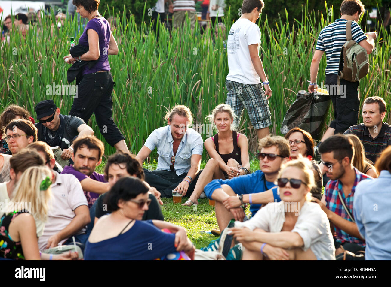 Young people during rock festival, Katowice, Poland Stock Photo - Alamy