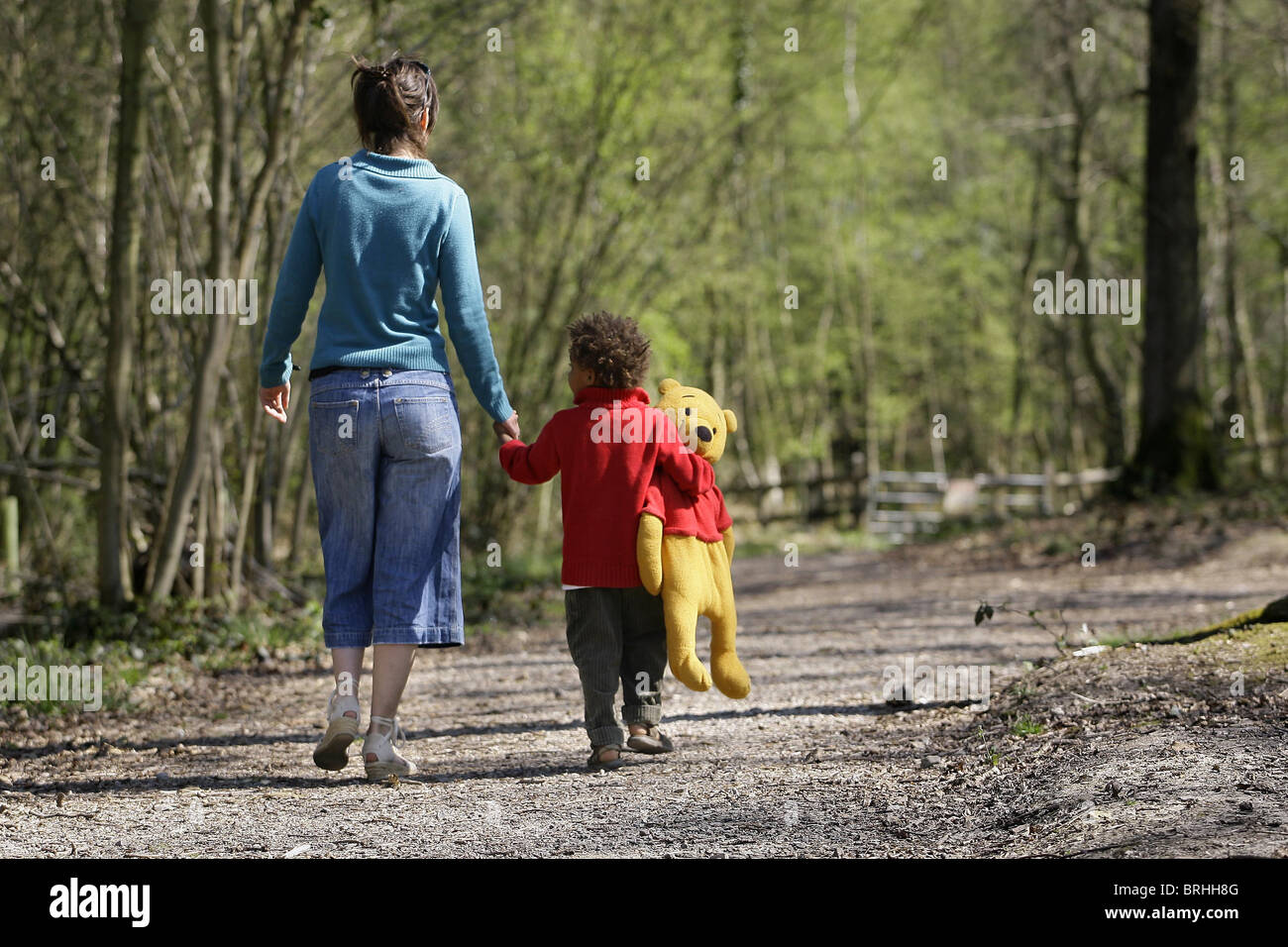 Winnie The Pooh And Piglet Holding Hands Walking