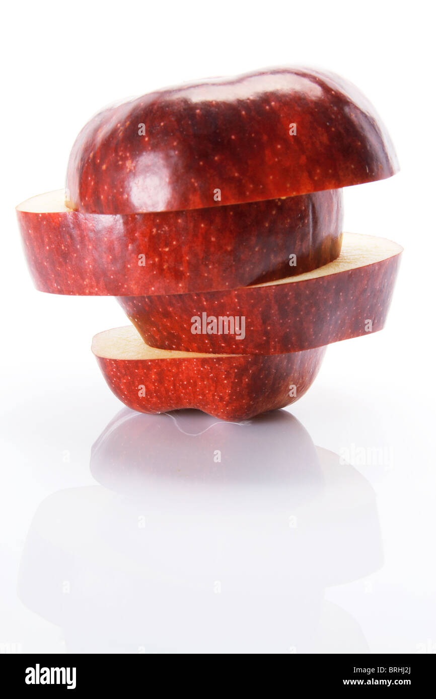 Slices of Red Delicious Apple Stock Photo - Alamy