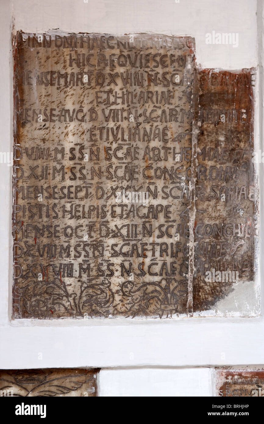 Latin Lateen inscription written stone ancient Stock Photo - Alamy