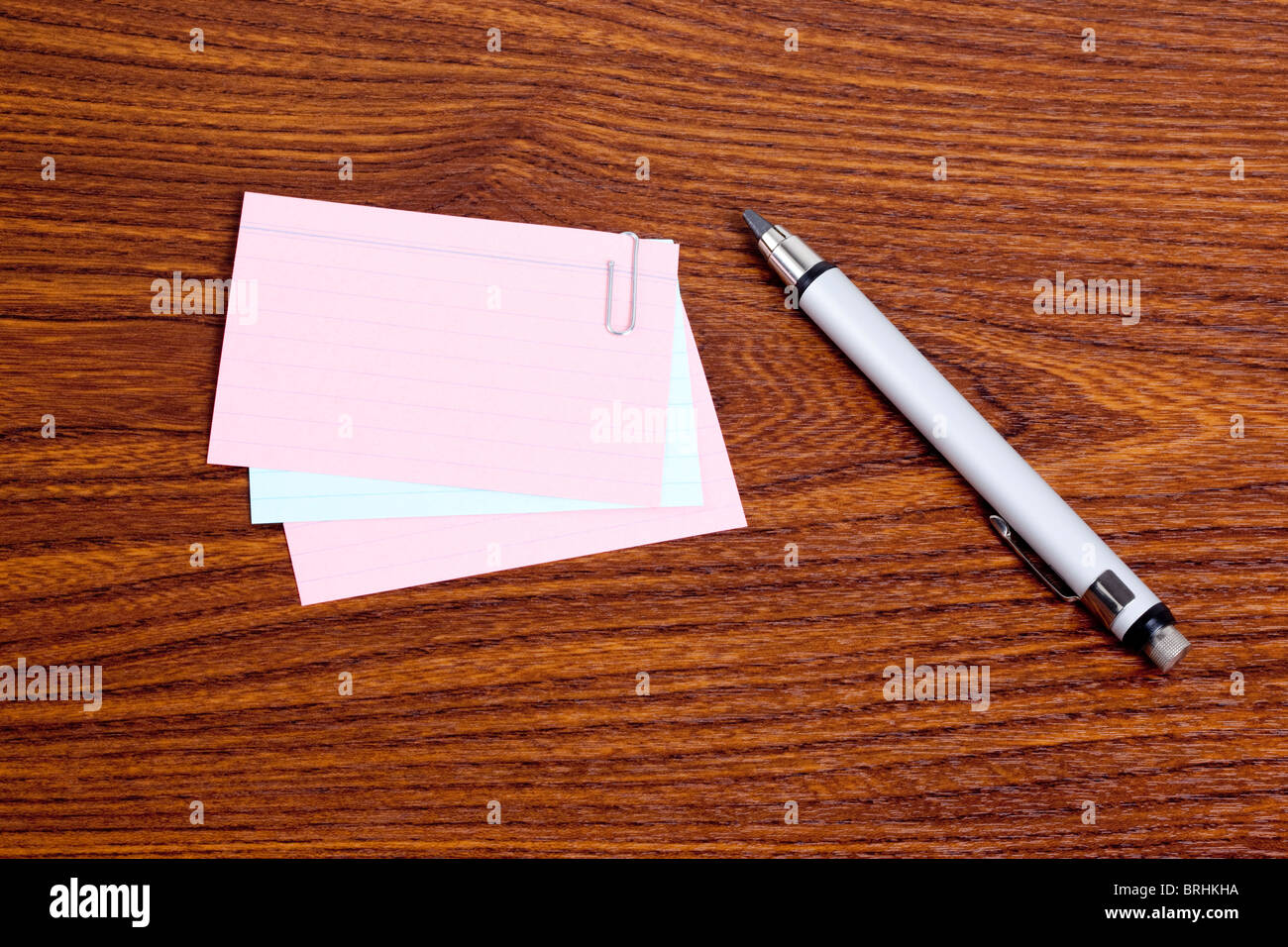 Pen and Papers on Desk Stock Photo - Alamy