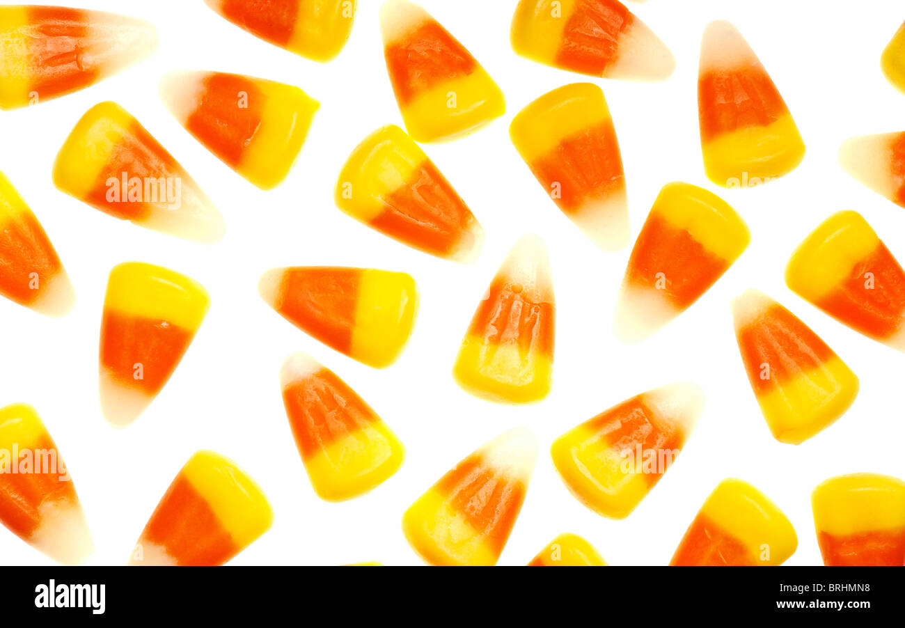 candy corn isolated on a pure white background Stock Photo - Alamy