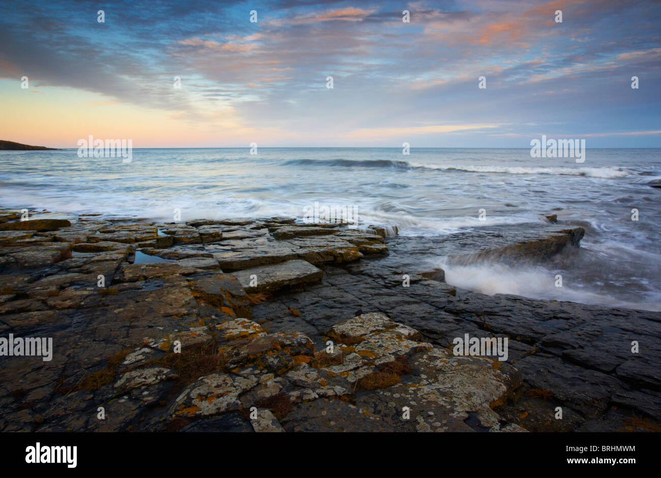 Late afternoon in January at Howick Scar on the Northumberland Coast ...