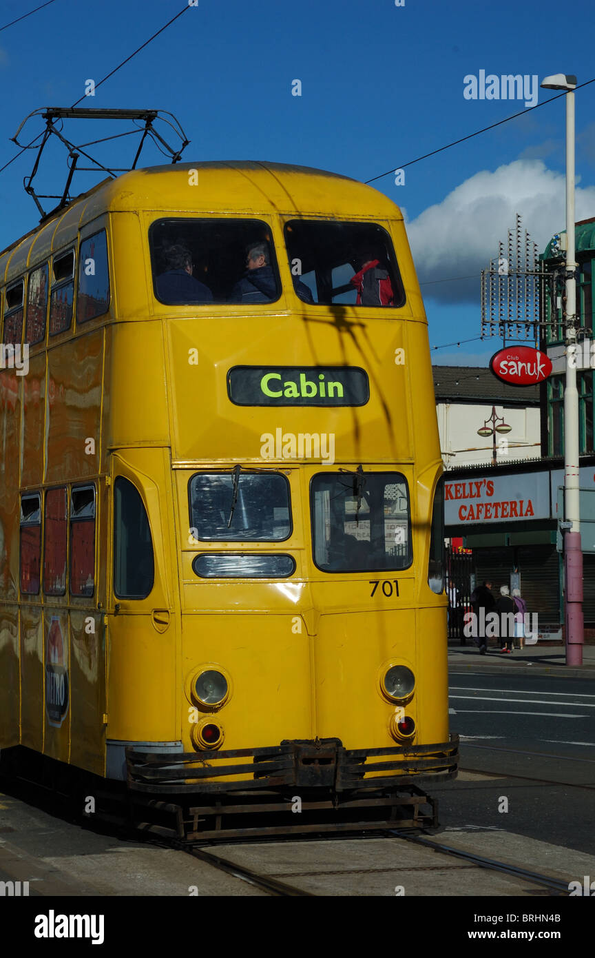 Blackpool tram metro at north pier Stock Photo - Alamy