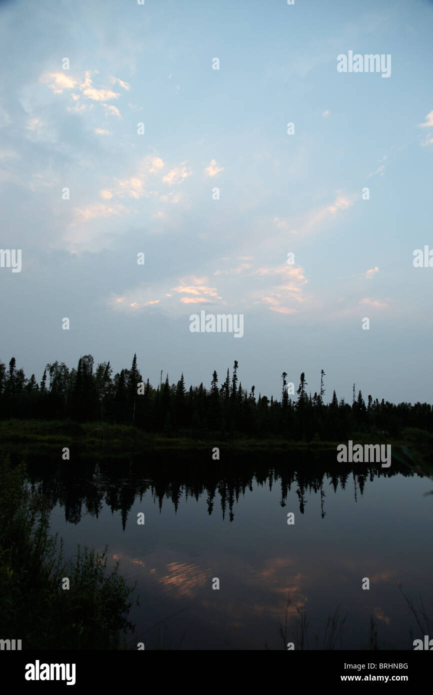 Peaceful woods and relaxed clouds and powder blue sky and rustic and ...