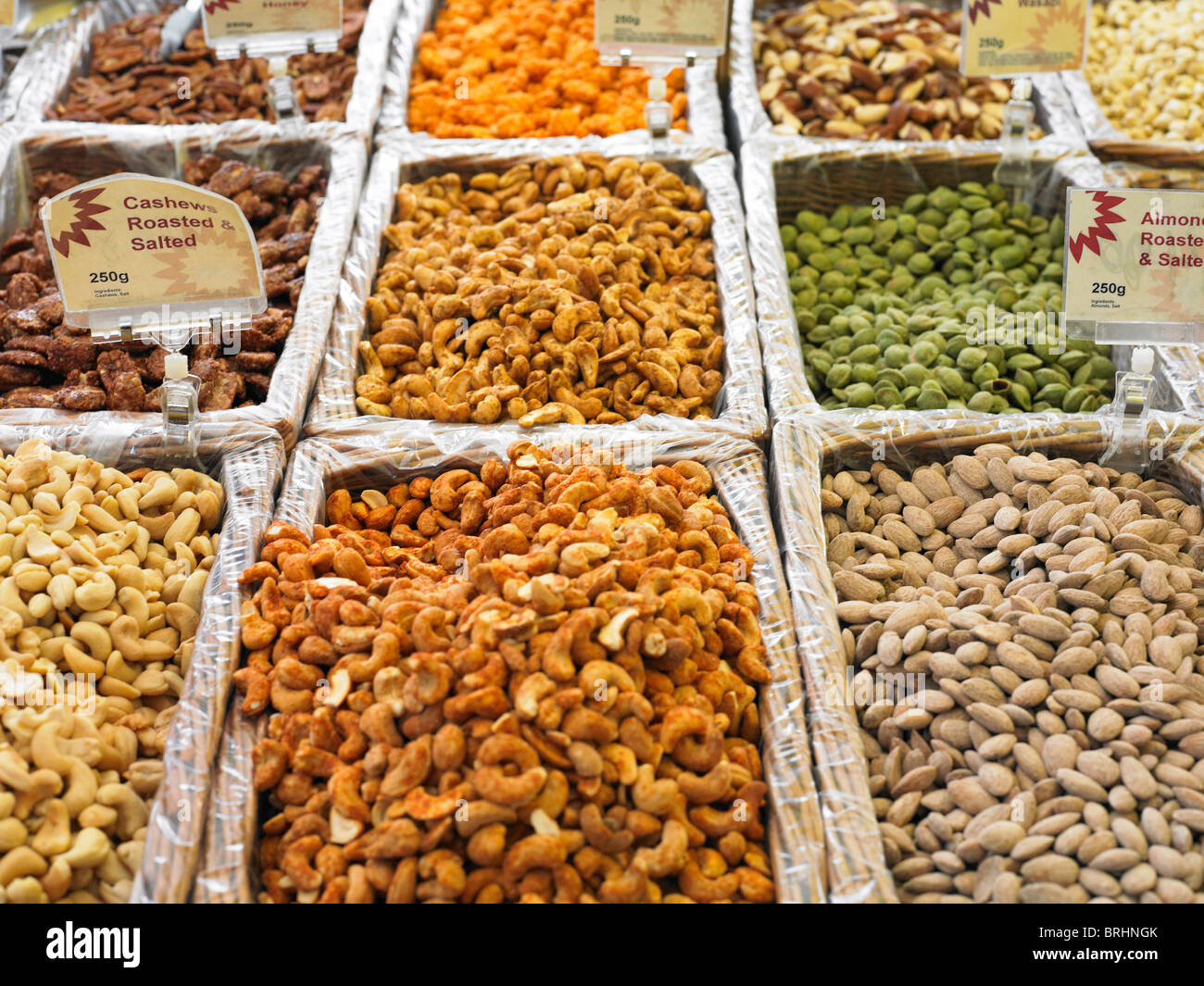 A selection of nuts Stock Photo - Alamy