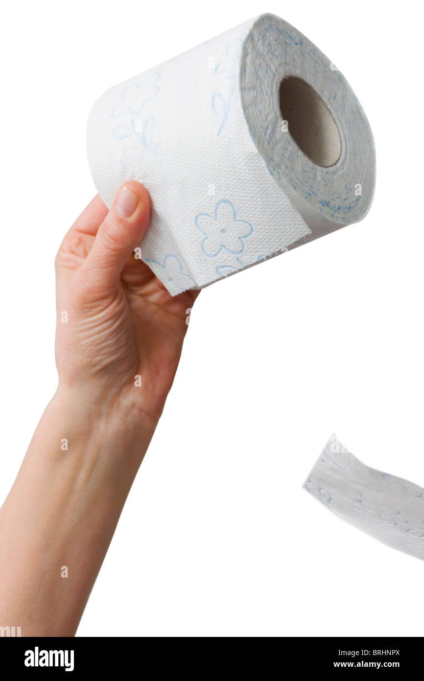 hand holding toilet paper Stock Photo - Alamy