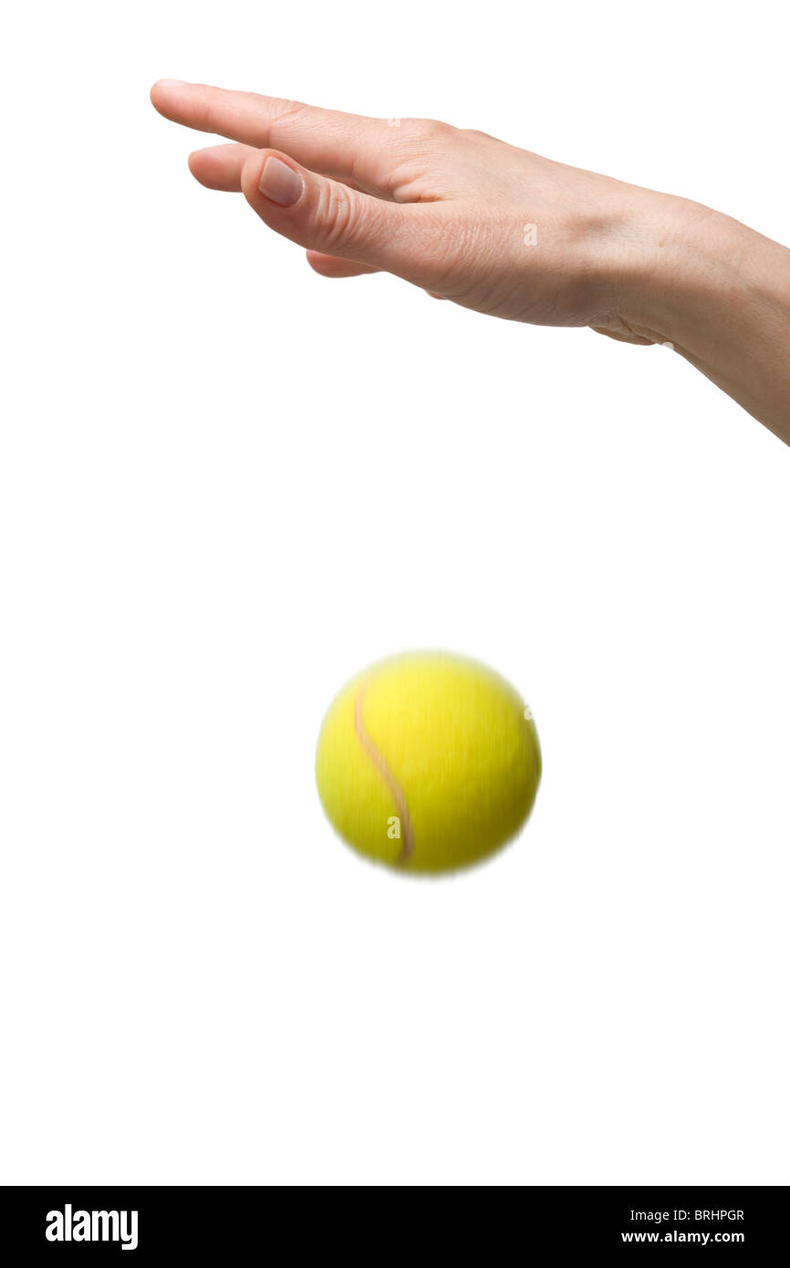 hand and tennis ball Stock Photo - Alamy