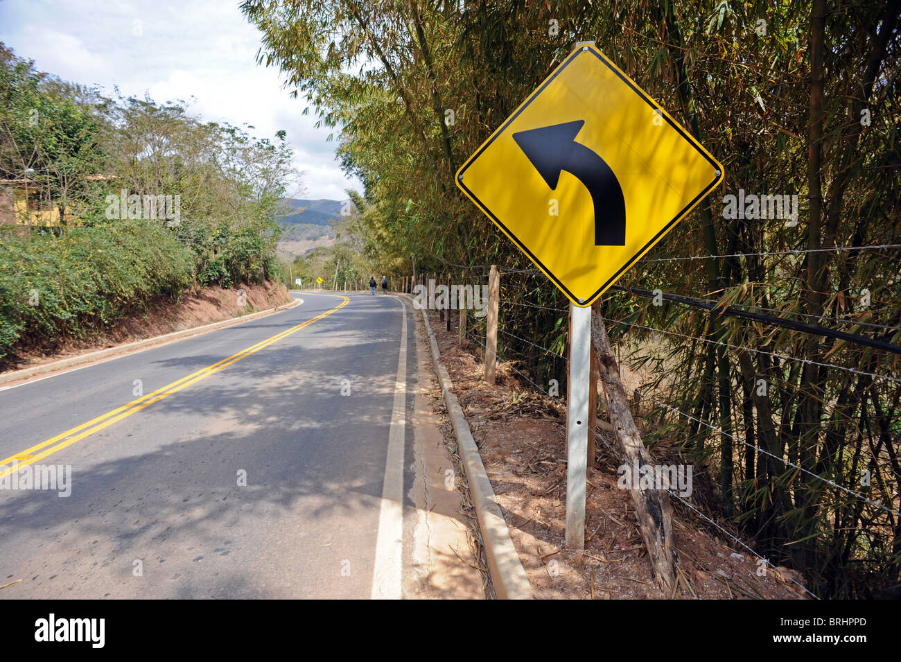 Road signs in the Vale das Videiras near Itaipava and Petropolis Brazil ...