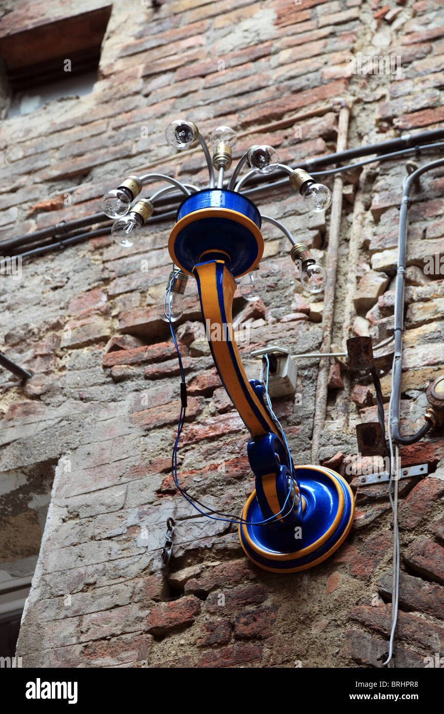 Decorative lighting for events in Siena, Tuscany, Italy Stock Photo - Alamy