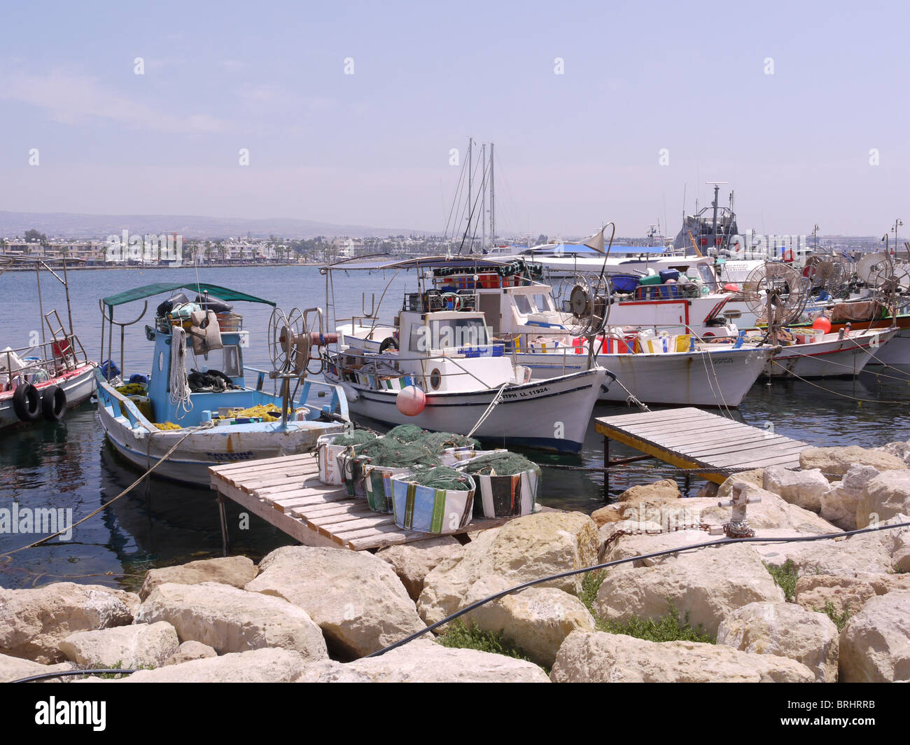 Fishing boats at Paphos harbour in Cyprus Stock Photo - Alamy