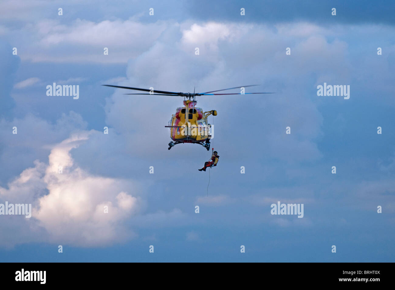 Rescue exercise at sea with helicopter by the Dutch coast guard at ...