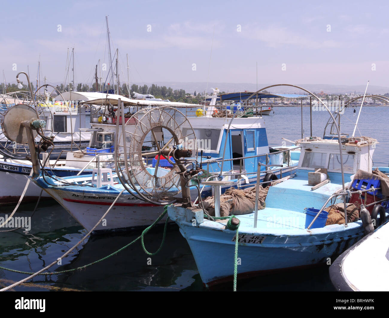 Fishing boats at Paphos harbour in Cyprus Stock Photo - Alamy