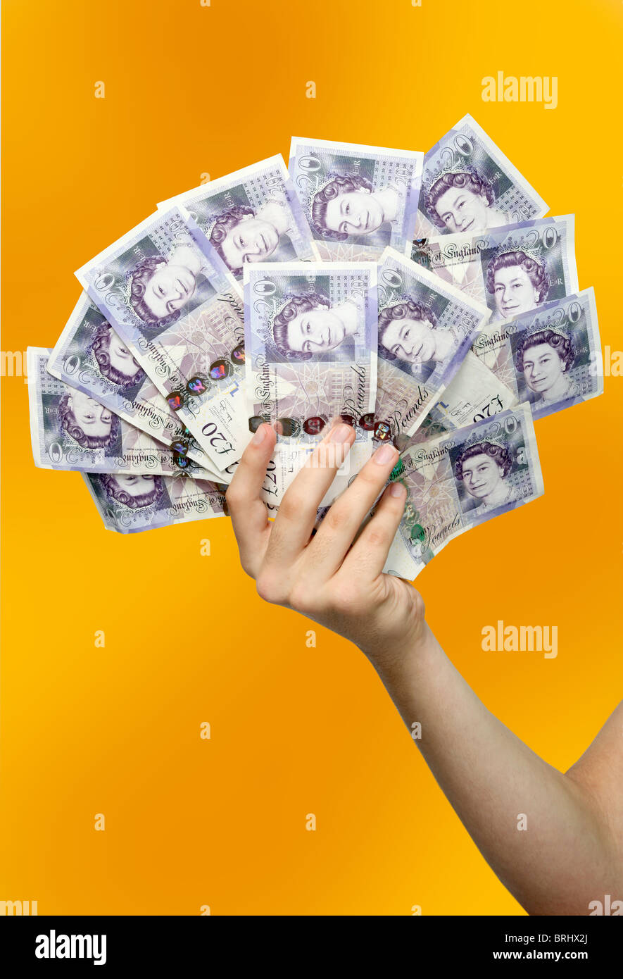 British notes money falling hi-res stock photography and images - Alamy