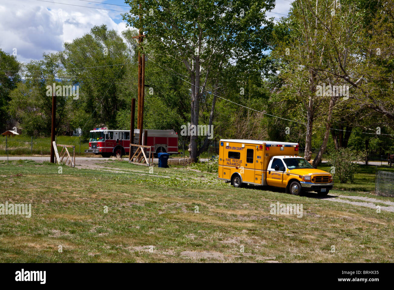 Professional fire department and volunteer fire department hi-res stock ...