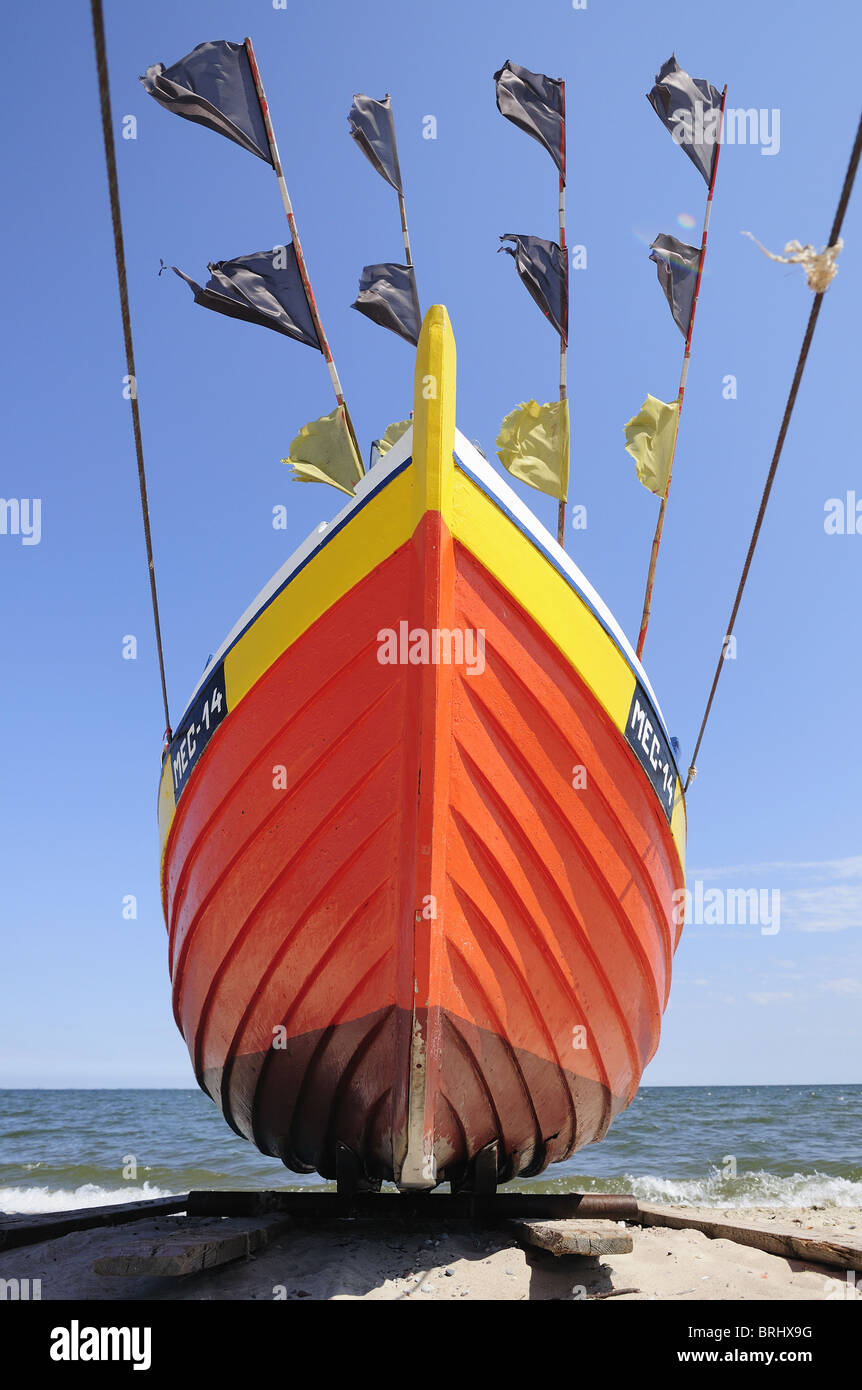 Fishing boat on the Baltic coast Stock Photo - Alamy