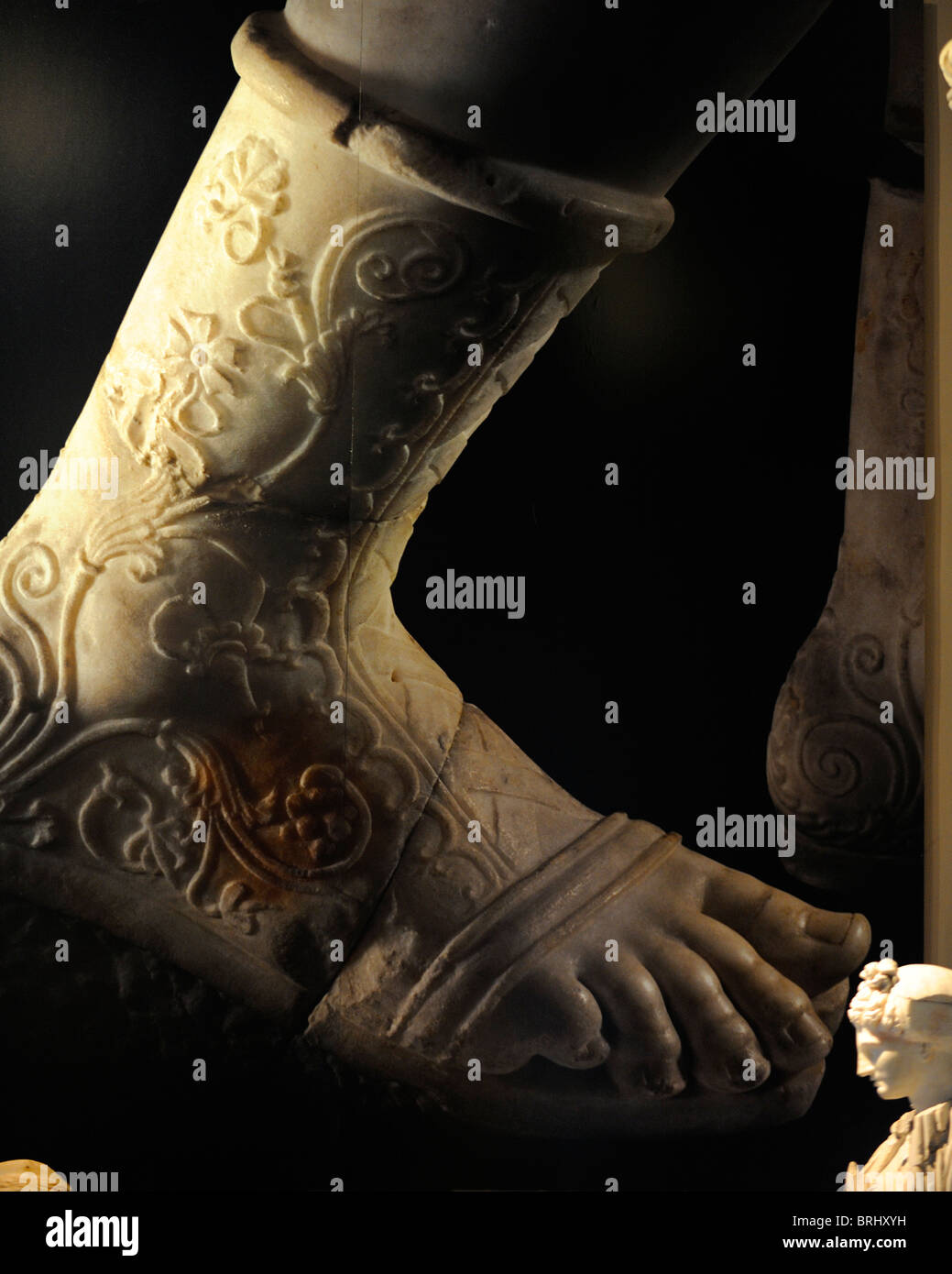 A beautifully detailed marble foot in the Istanbul Archaeological ...