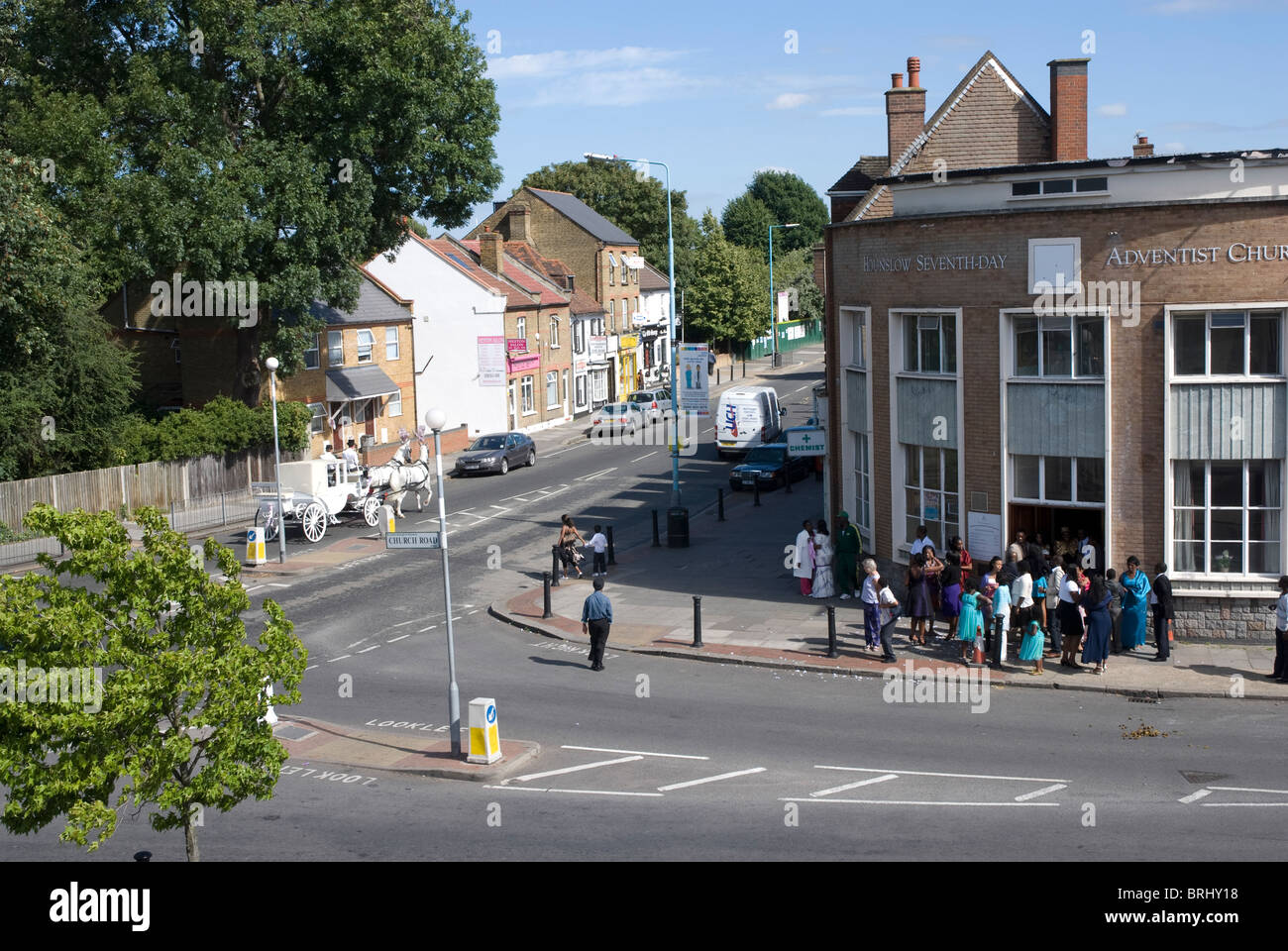 Seventh Day Adventist Church wedding Heston Middlesex West London Stock ...