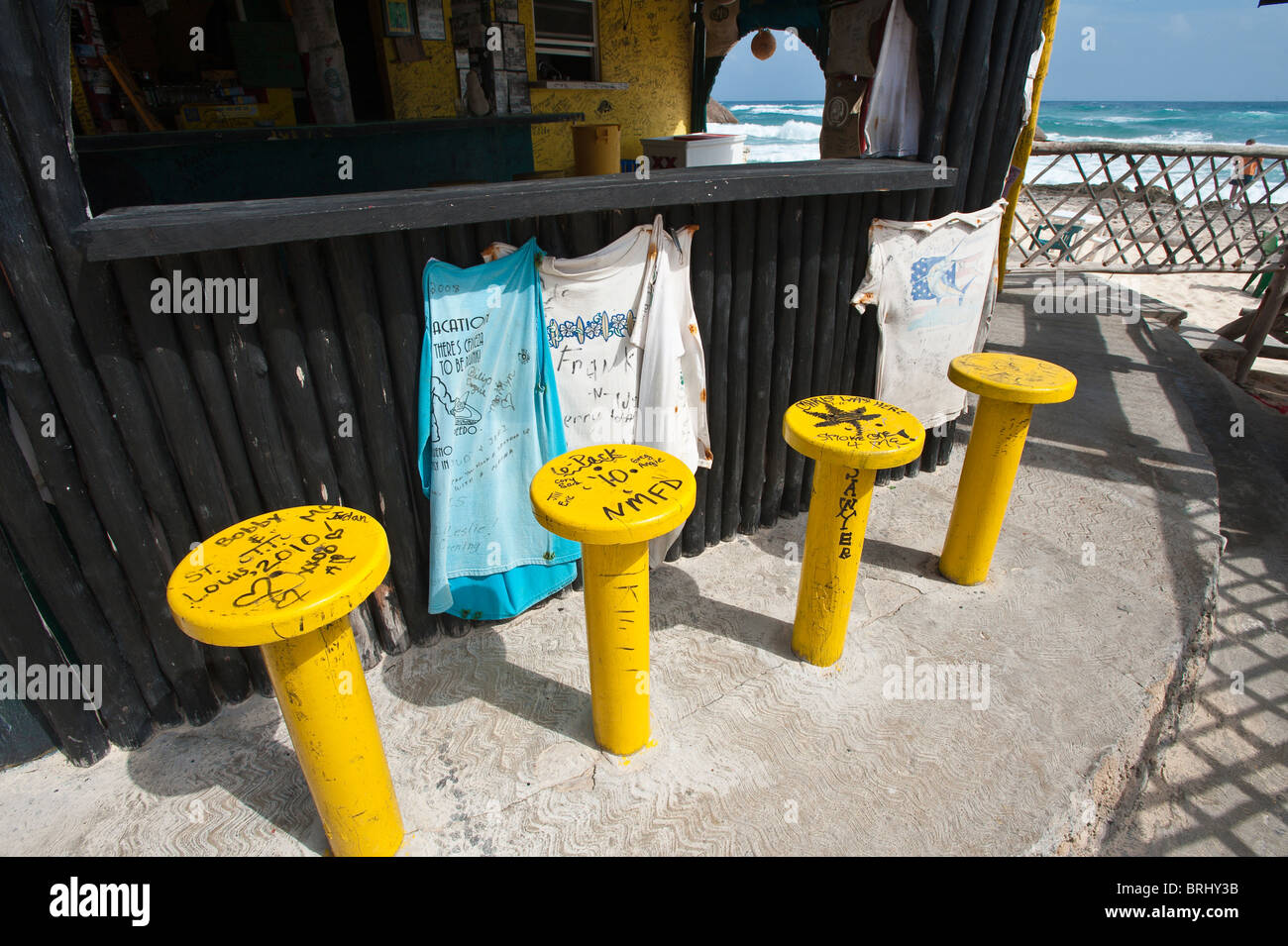 Mexico, Cozumel. Freedom In Paradise Beach Bar on Playa Box, Isla de ...