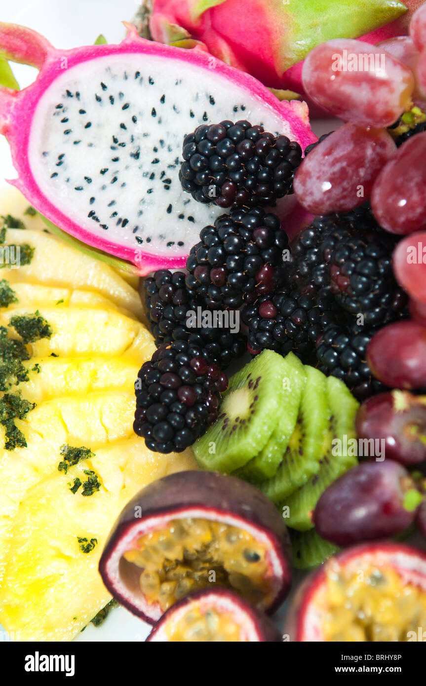 Close up of fruit selection Stock Photo - Alamy
