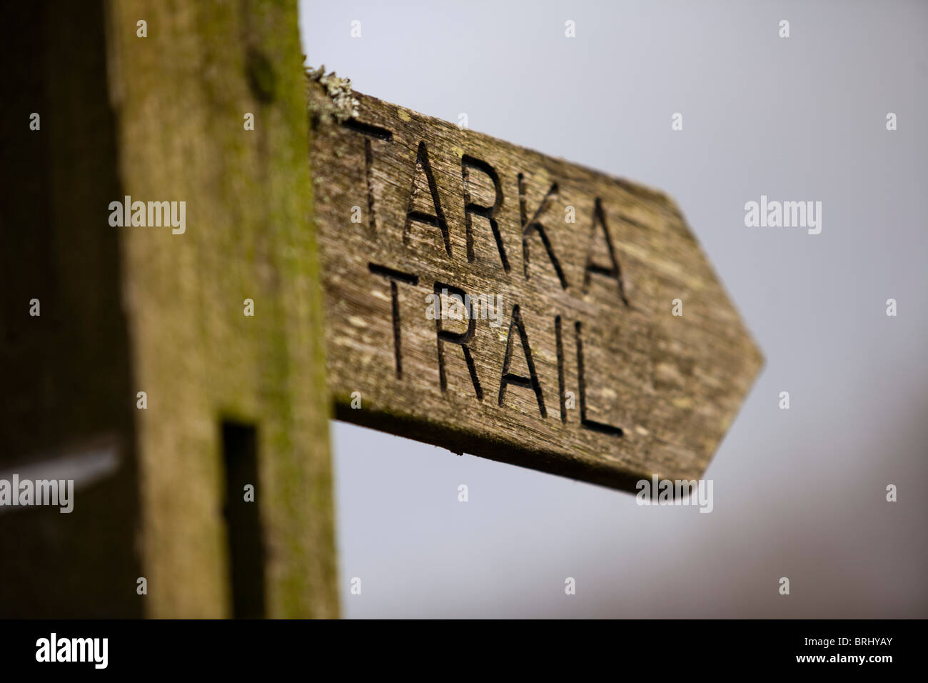 Sign on the Tarka Trail coast to coast cycle route, Fremington Quay ...
