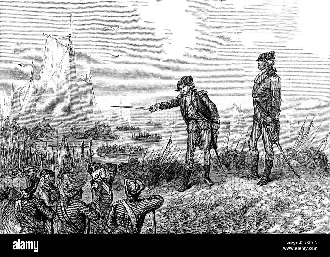 Colonel Glover superintends the evacuation of the colonial troops from ...
