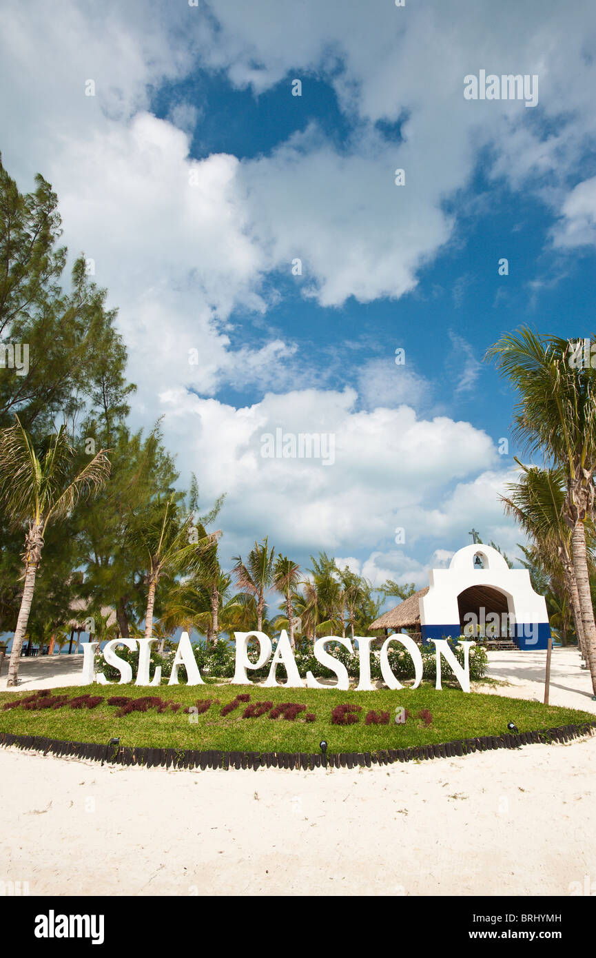 Mexico, Cozumel. Isla Pasion (Passion Island) off Isla de Cozumel ...