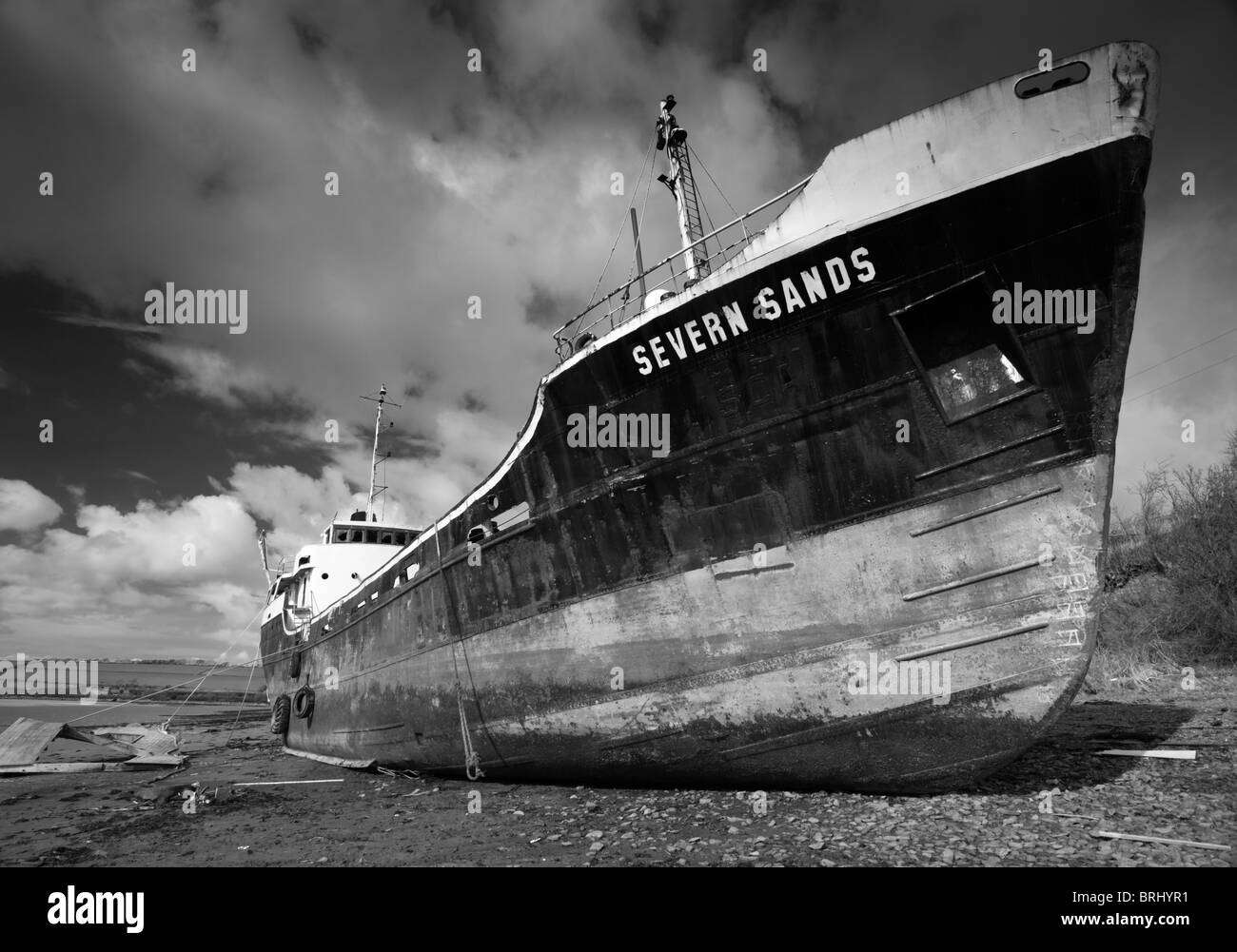 Severn sands dredger near Fremington Quay on the Tarka Trail cycle ...