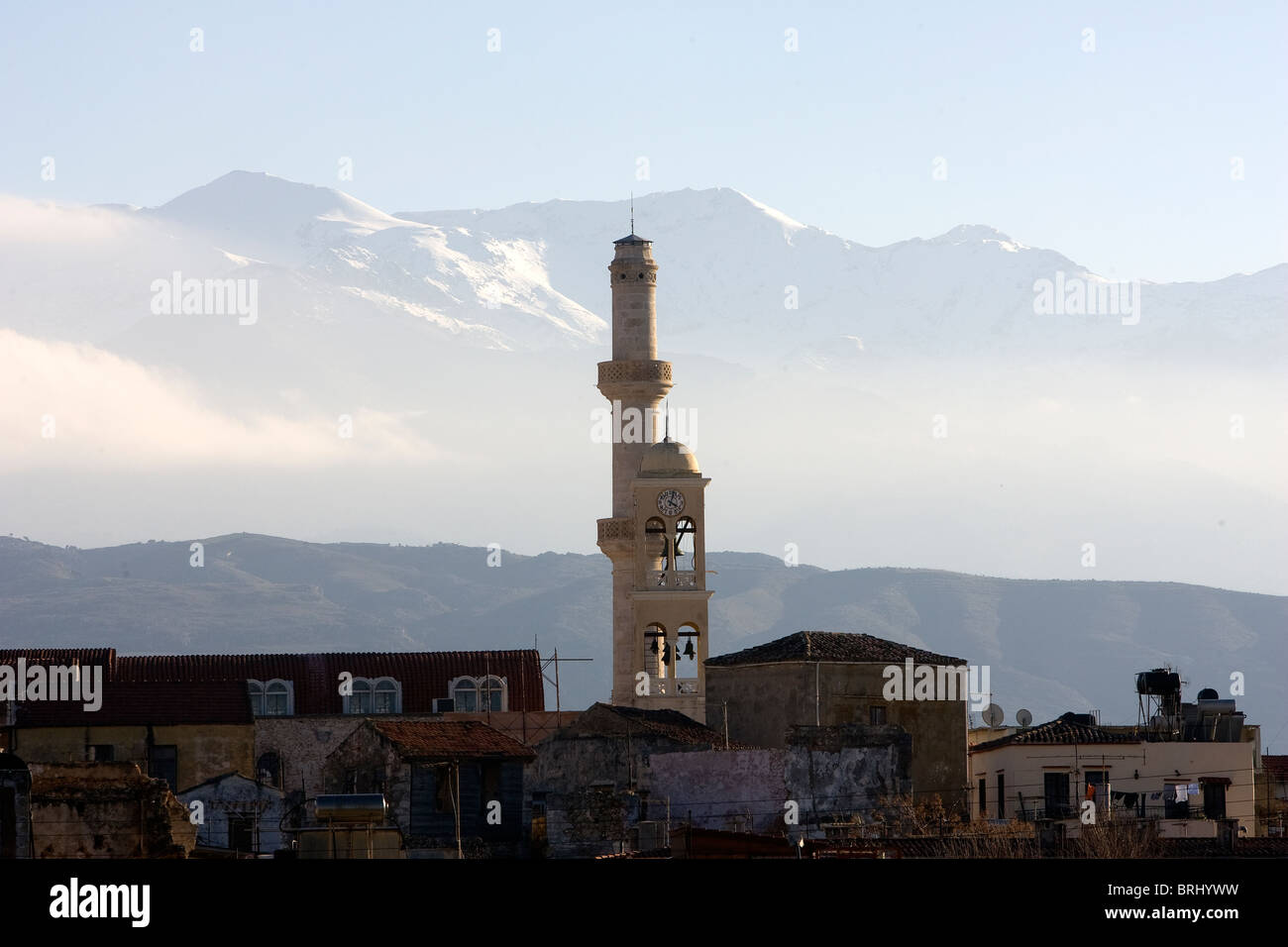 A view of Chania, the second city of the Greek island of Crete Stock ...
