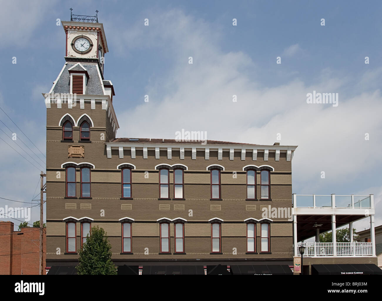 brick clock tower historic Stock Photo - Alamy